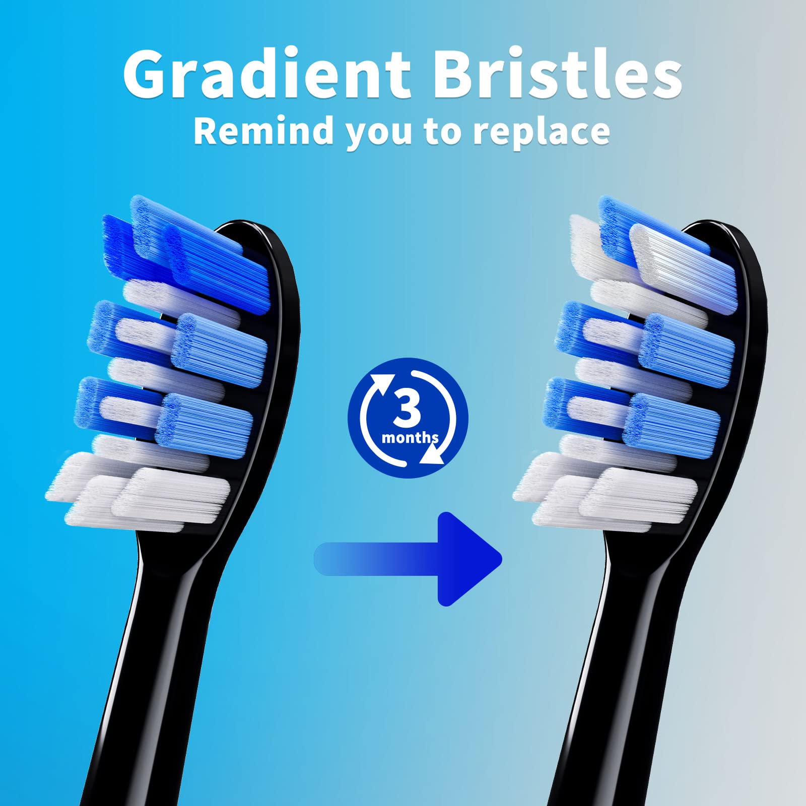 SEEYOU Electric Toothbrush for Adults, Rechargeable Sonic Toothbrush with App and 3 Brush Heads, 5 Modes 4 Mins Smart Timer, 10X Cleaning Toothbrush- Black