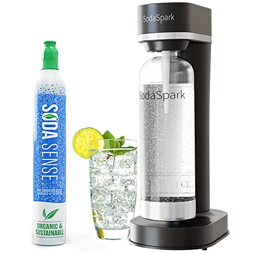 Modern Design Sparkling Water Maker – Soda Water Maker with 1l BPA-Free Reusable Bottle–Carbonated Water Maker for Home – Soda Streaming Machine for Seltze (SS697B With C02)