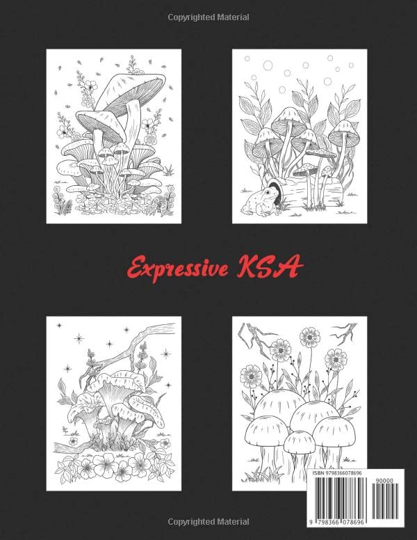 RELAXING MUSHROOMS: A COLORING BOOK FOR ADULTS