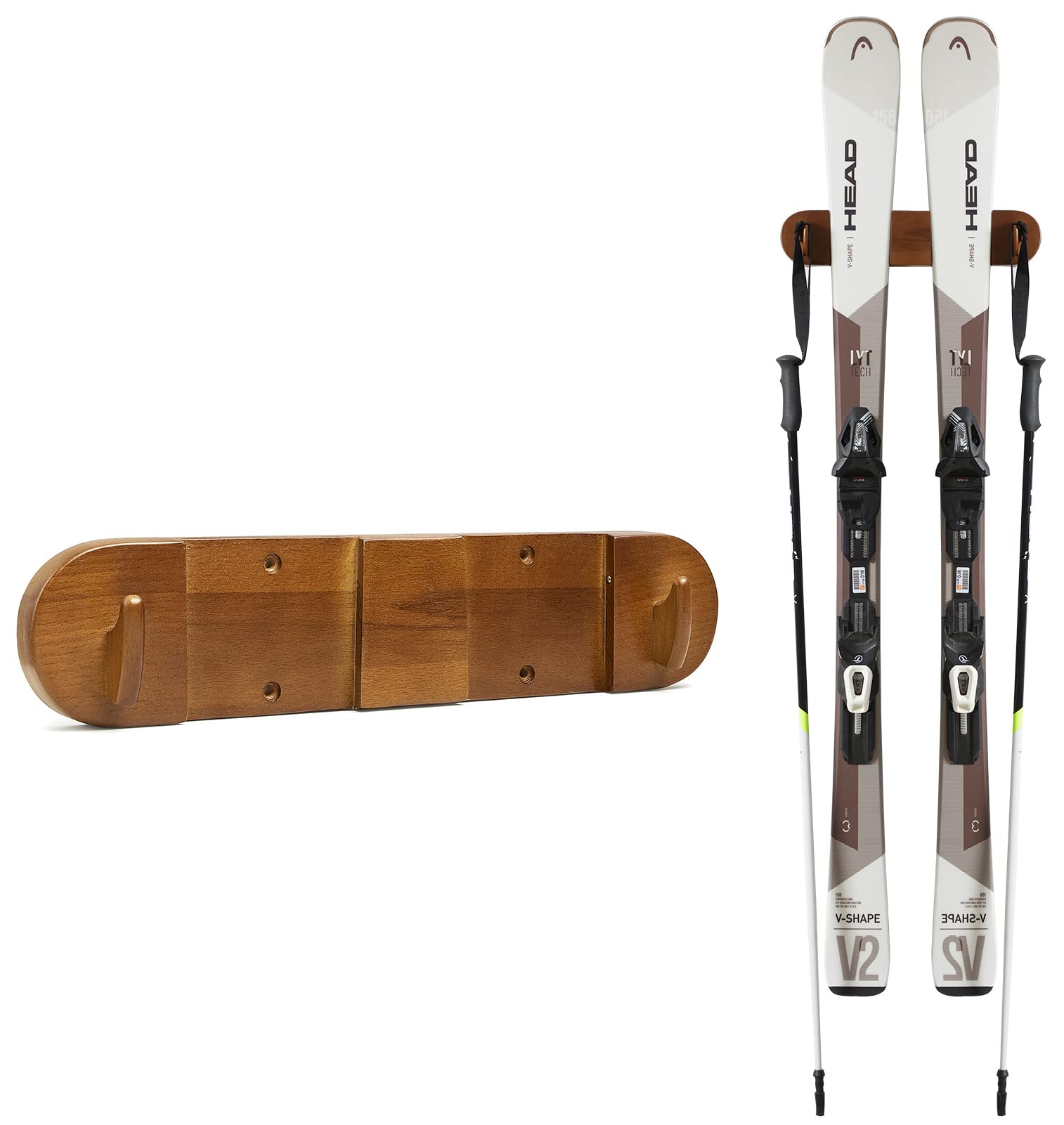 QMYBROW Ski + Snowboard Wall Storage Display Rack Garage Skis Mount