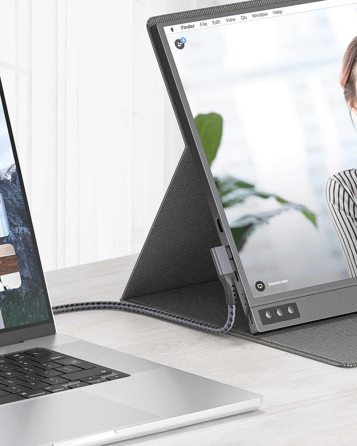Thunderbolt 4 Cable, Right Angle Thunderbolt 4 Cable with 8K@30Hz Display/40Gbps Sync/100W Charging,Compatible with Thunderbolt 3/USB-C, for Macbook, imac, Thunderbolt Docking Station, External SSD