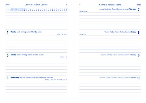 LETTS A5 Dazzle Week to View 2021 Diary pear,21-080880