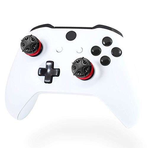 KontrolFreek Call of Duty: Black Ops Cold War Performance Thumbsticks for Xbox One and Xbox Series X | 2 High-Rise, Convex | Black/Red