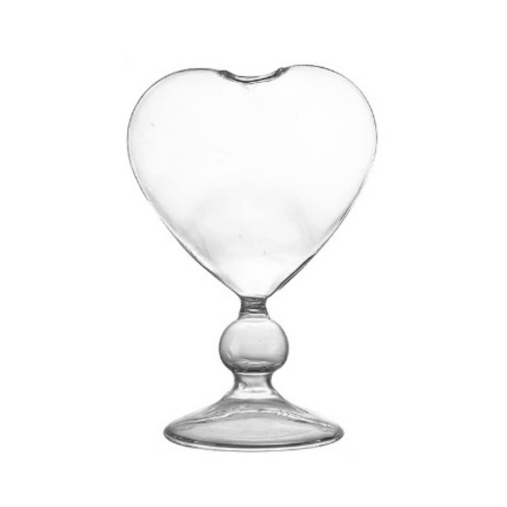 Ochine Crystal Wine Glass Set Heart Shaped Cup Creative Cocktail Glass Coffee Mug Tea Cup Cappuccino Cup Romantic Glassware for Valentines Day Decor Anniversary Wedding Party Supplies Home Decor