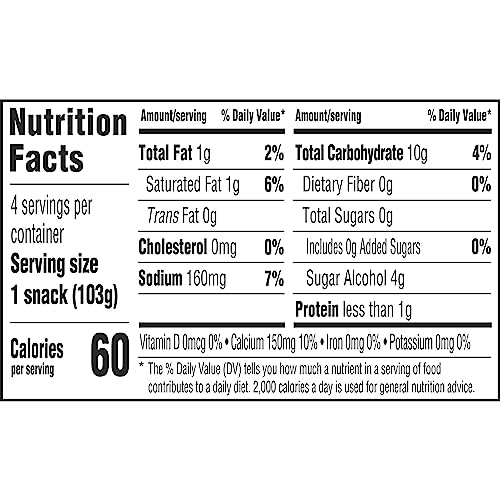 Jell-O Vanilla Sugar Free Refrigerated Pudding Cups Snack (4 ct Cups)