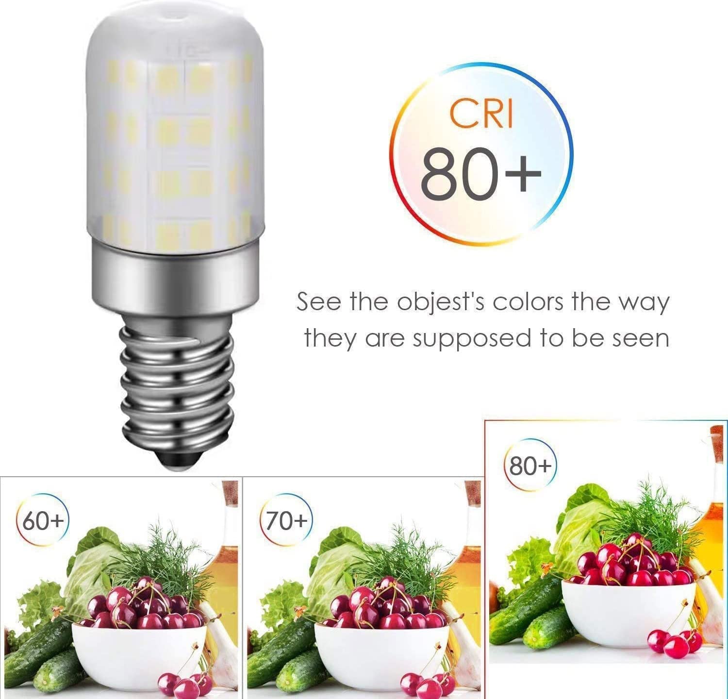 Light maker E12 LED C7 S6 Night Light Bulb, 30 watt Equivalent Bulb (3W), Candle Holder E12 Base, Non-dimmable (Daylight White 6000K), 5 Count (Pack of 1)