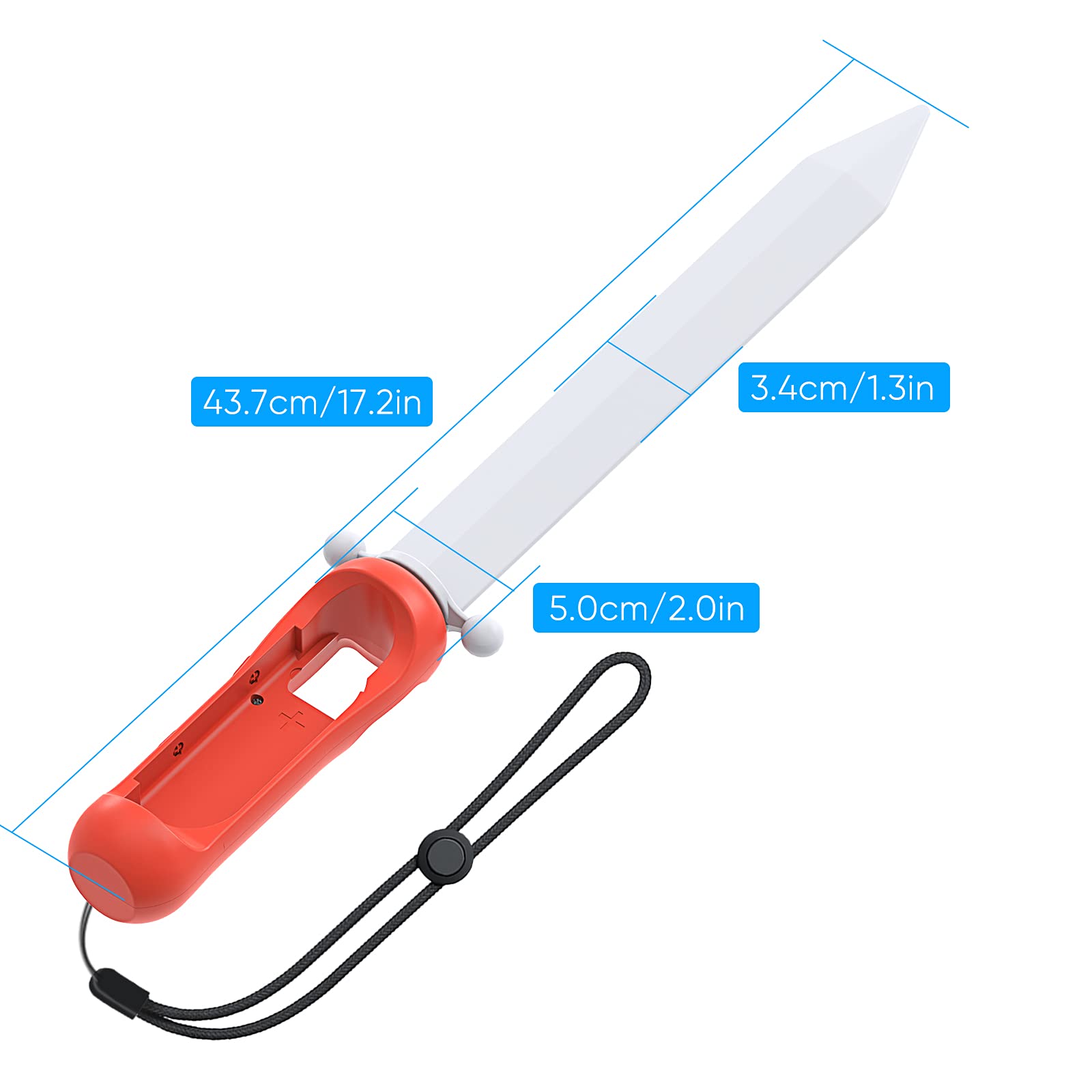Lighted Game Sword for The Legend of Zelda: Skyward Sword for Nintendo Switch, LED Luminous Switch Handle Grip Controller Accessories with Adjustable Wrist Strap, for Joy-con Joy-pad(Right),1pack, Red