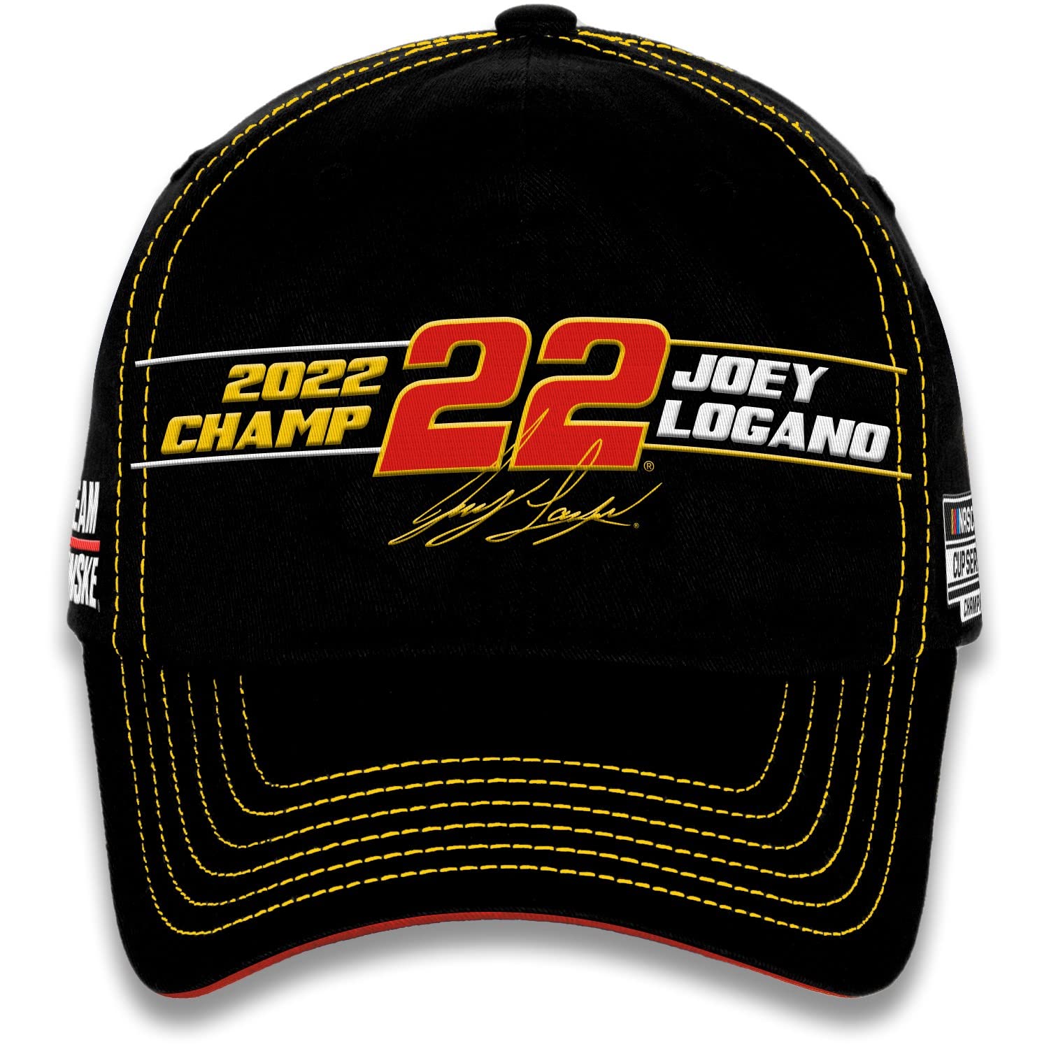 Joey Logano #22 All Black Team Penske 2022 Champ NASCAR Adjustable Hat