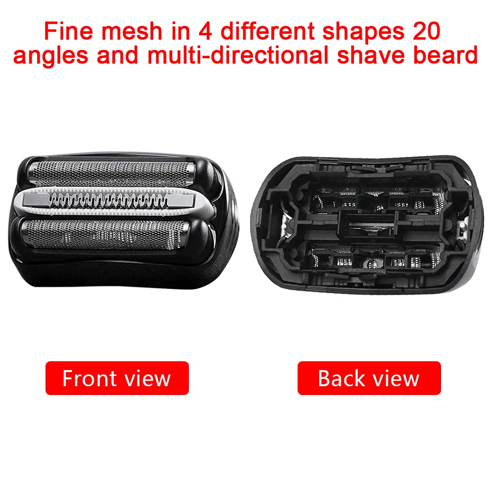 Series 3 32B Electric Shaver Head Replacement - Compatible with Braun Series 3 Shavers 3000s 3010s 3040s 3050cc 3070cc 320 330 340 350CC 370cc-4 390cc-4