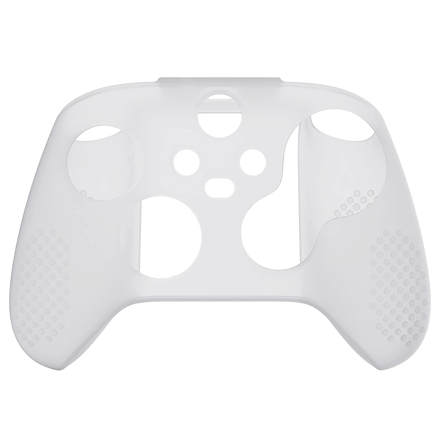 PSS Studded Edition Anti-Slip Silicone Cover Skin for Xbox Series X Controller, New Look Soft Rubber Case Protector for Xbox Series S Controller - Clear White