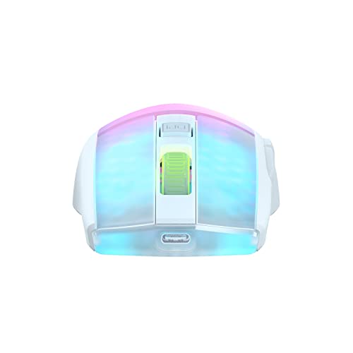 ROCCAT Burst Pro Air Lightweight Symmetrical Optical Wireless RGB Gaming Mouse with 19K DPI Optical Owl-Eye Sensor, Optical Switches, Titan Wheel, 81-Gram Weight β White