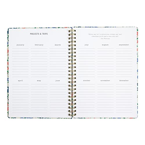 Letts Spring Valley Academic Weekly/Monthly Planner, 18 Months, July 2023 to December 2024, Week-to-View, Wiro Binding, Multilingual, A5 Size, 8.25" x 5.875", Mint (C031799-24)