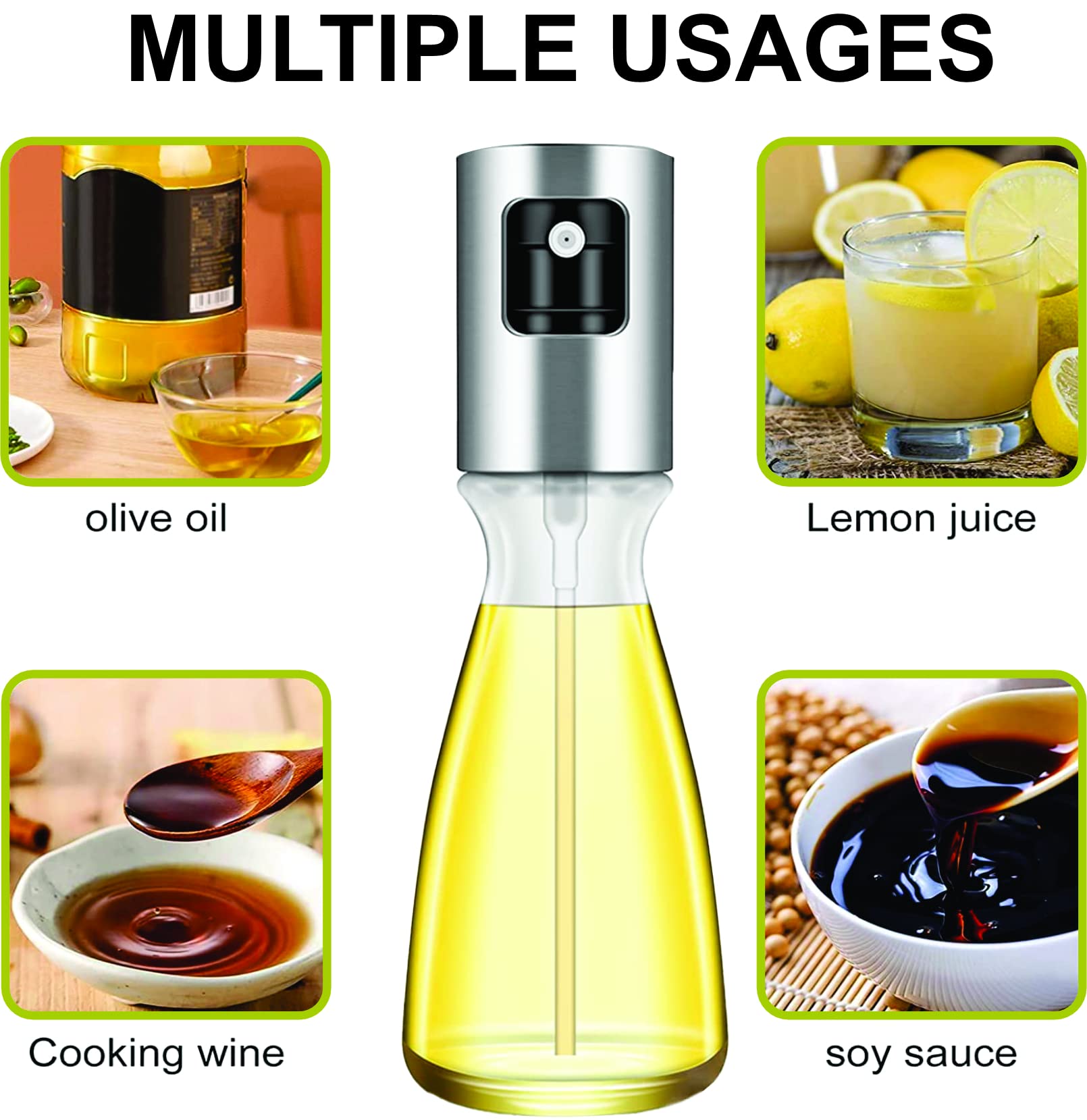 Oil Sprayer for Cooking, Olive Air Fryers, Sprayer, Spray For Salads, Barbecues, Kitchen Baking