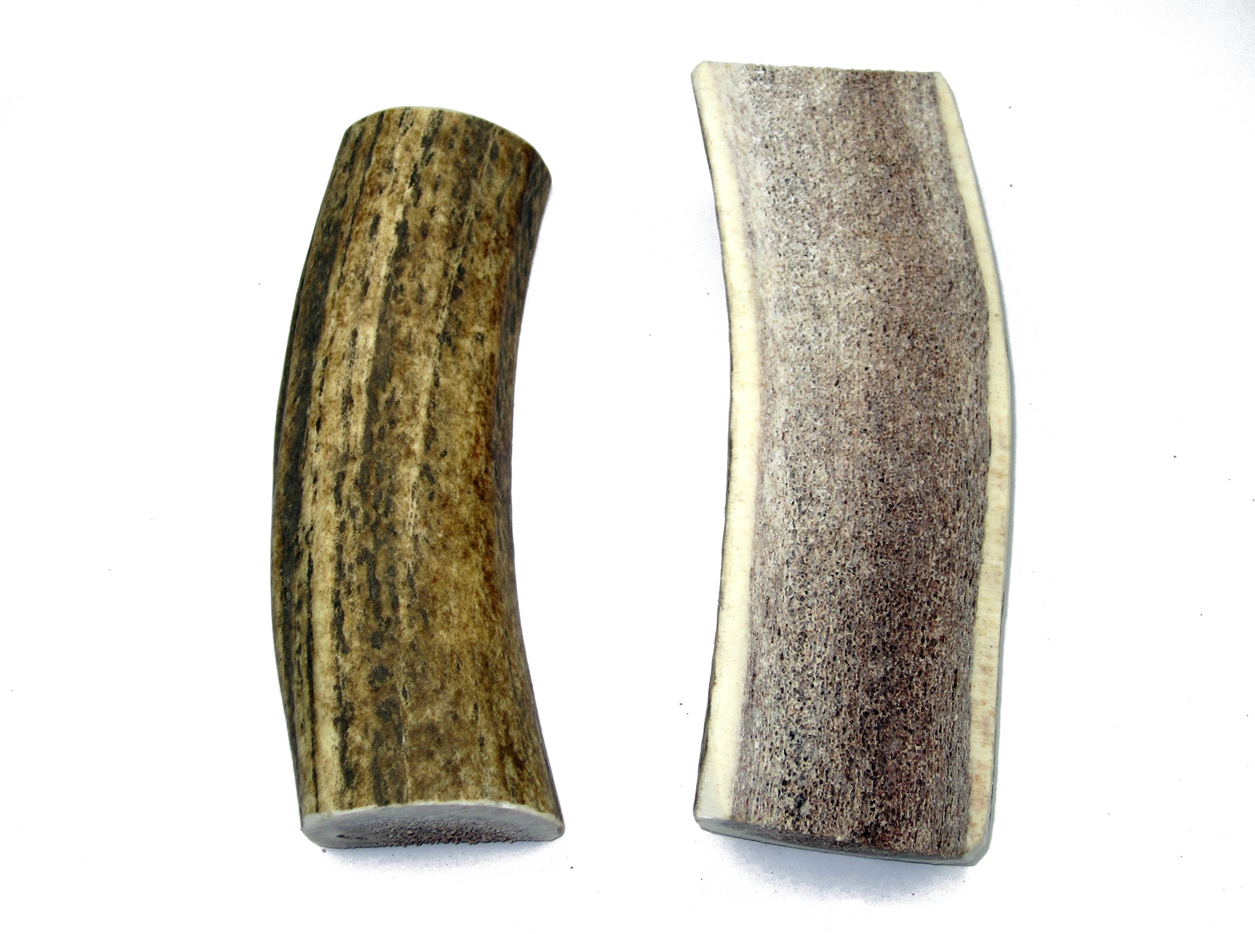 JimHodgesDogTraining Brand - Grade A Premium Quality Elk Antler Dog Chew - Whole and Split Antler Bone Treat - Made in USA - Natural Shed - No Preservatives (Split, Medium 2-Pack)