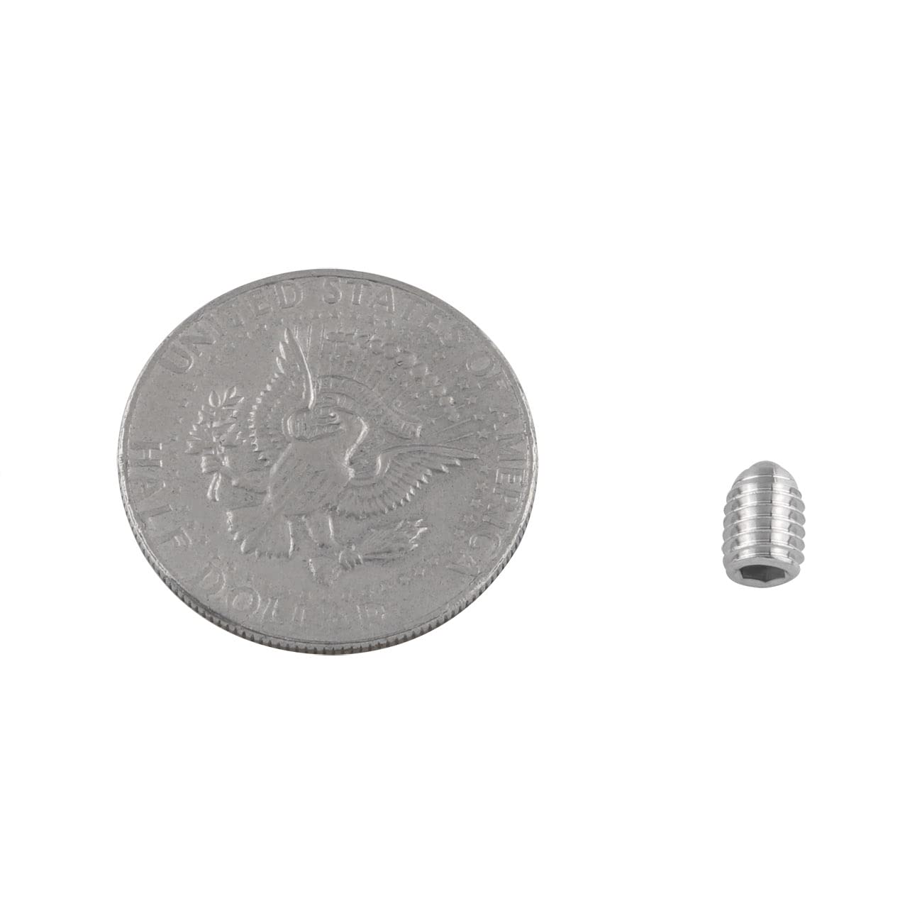 Set Screws WHYHKJ 10pcs Ball Point Set Screws Hex Socket Screws (10pcs M6x8 Screws + 1 Piece Wrench) Silver Stainless Steel M6 Hex Hexagon Socket Set Screw