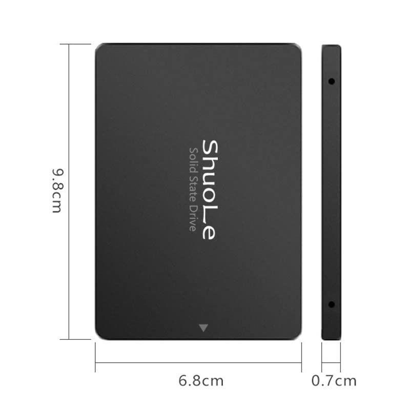 ShuoLe 256GB SSD 3D NAND TLC 2.5 inch SATA III Internal Solid State Drive, 2.5"/7mm 6 Gb/s, Up to 500 MB/s, Compatible with Laptop & PC Desktop