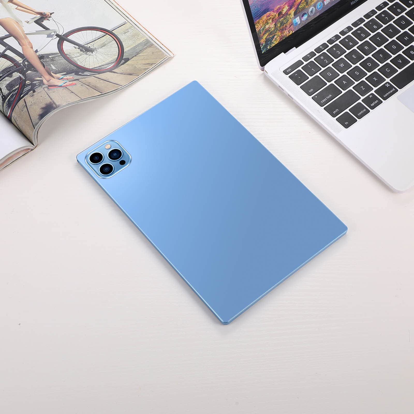 Tablet Laptop Android 10, All-New Fire 10.1 Smart Tablet, IPS HD Display Tablets PC Built-in WiFi Blue-Tooth GPS, Octa Core, 4GB+32GB, 4000mAh Battery, Dual Camera Voice Call Game Tablet (Blue)