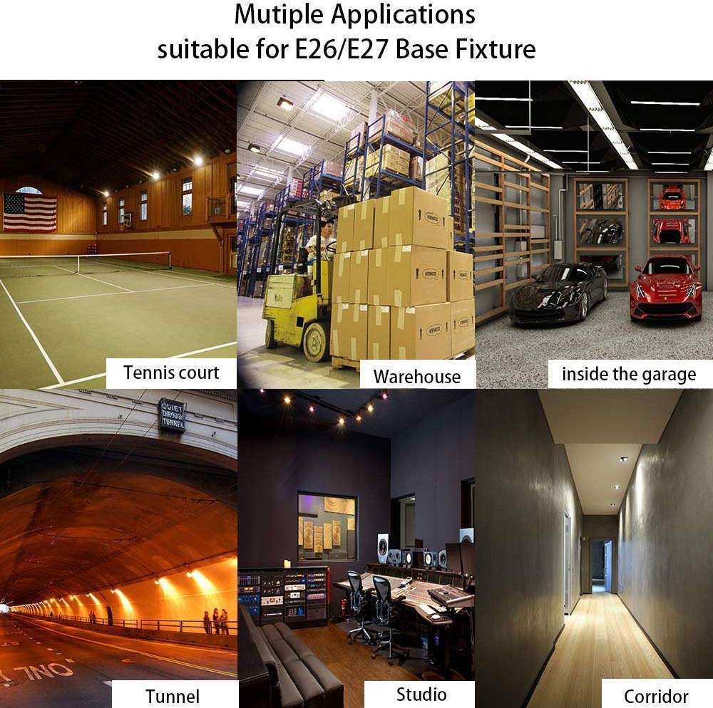 LED Garage Lights,Tiaoyeer 60W Adjustable Trilights Garage Ceiling Lights 6000 LM Adjustable Panels Garage Lighting, Deformable LED Shop Lights with ETL- Certified for Workshop,Cellar,Warehouse