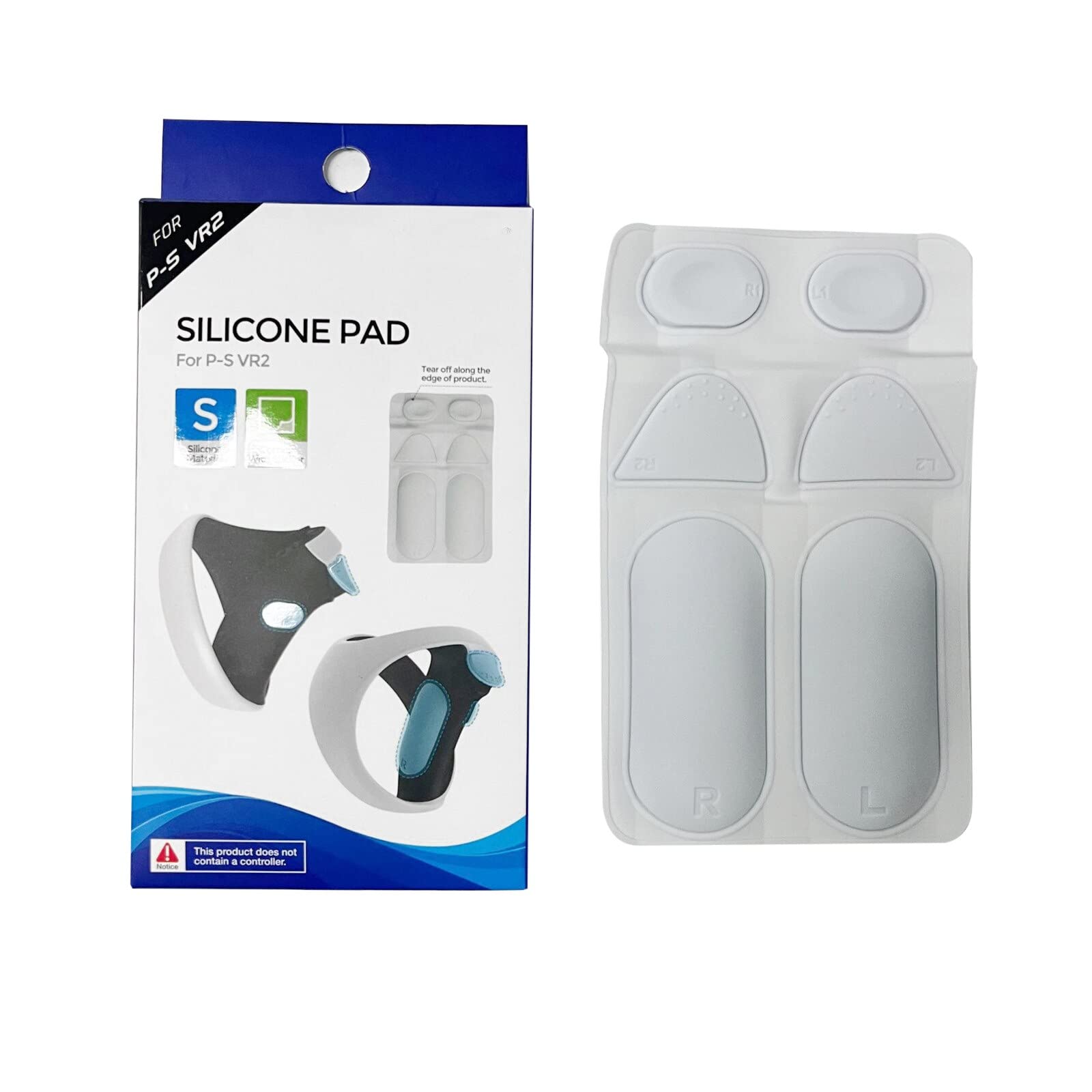 Silicone Controller Covers Set VR2 Gamepad Accessories Replacement Non-Slip for PS VR2 Grip Button Protection Dustproof Cover