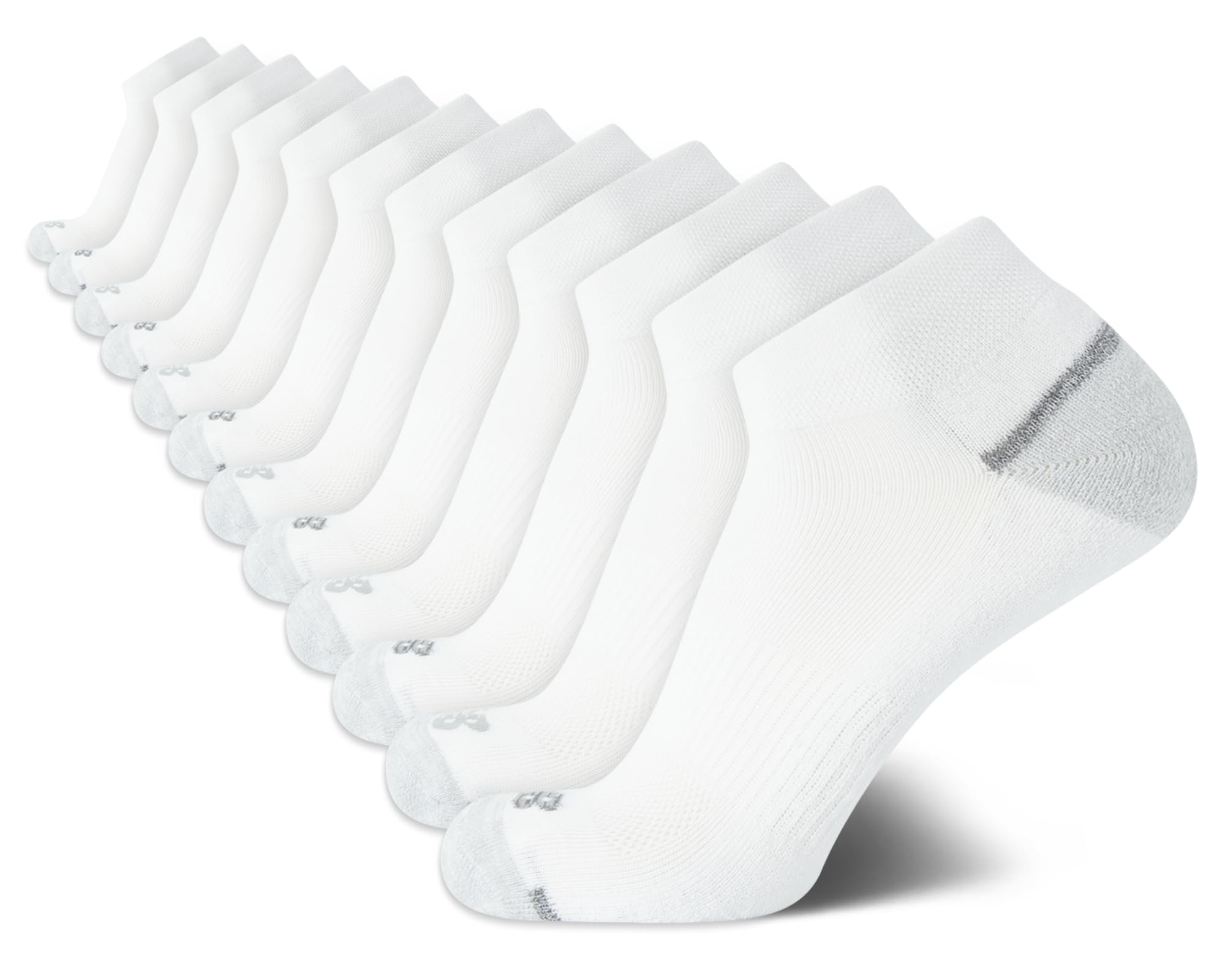 New Balance Men's Quarter Socks - 12 Pack Performance Cushioned Athletic Socks for Men with Arch Support (Shoe Size: 6-12.5), Size 6-12.5, Black