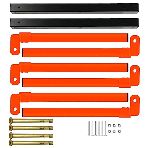 Thanaddo 3-Level Metal Wall Mount Lumber Storage Rack Wood Organizer Rack Lumber Rack Metal Rack Indoor & Outdoor (2PACK)