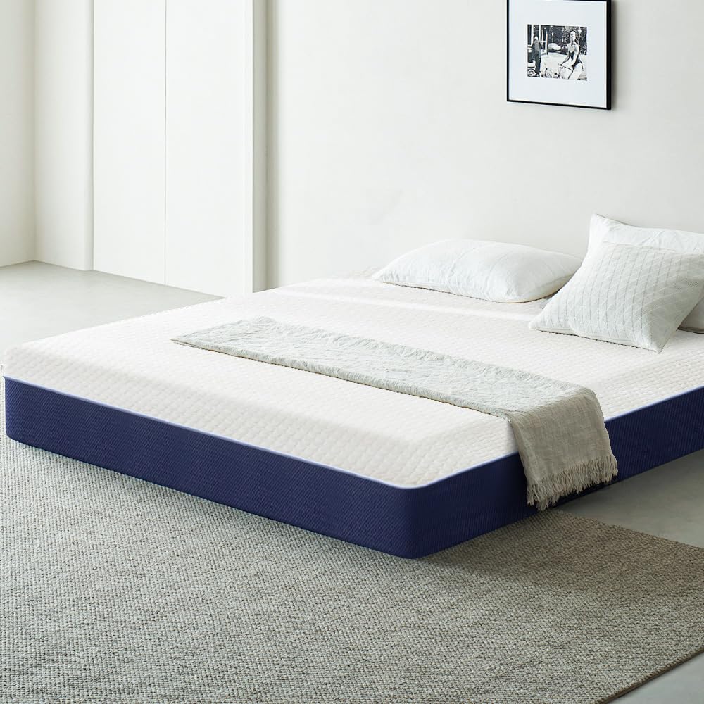 TRIPUB 10 Inch Queen Memory Foam Mattress, Cooling Gel Mattress in a Box, Made in USA, CertiPUR-US Certified, Medium Mattress, 60x80x10,Breathable,Pressure Relief,Anti-Static,Anti-Pilling