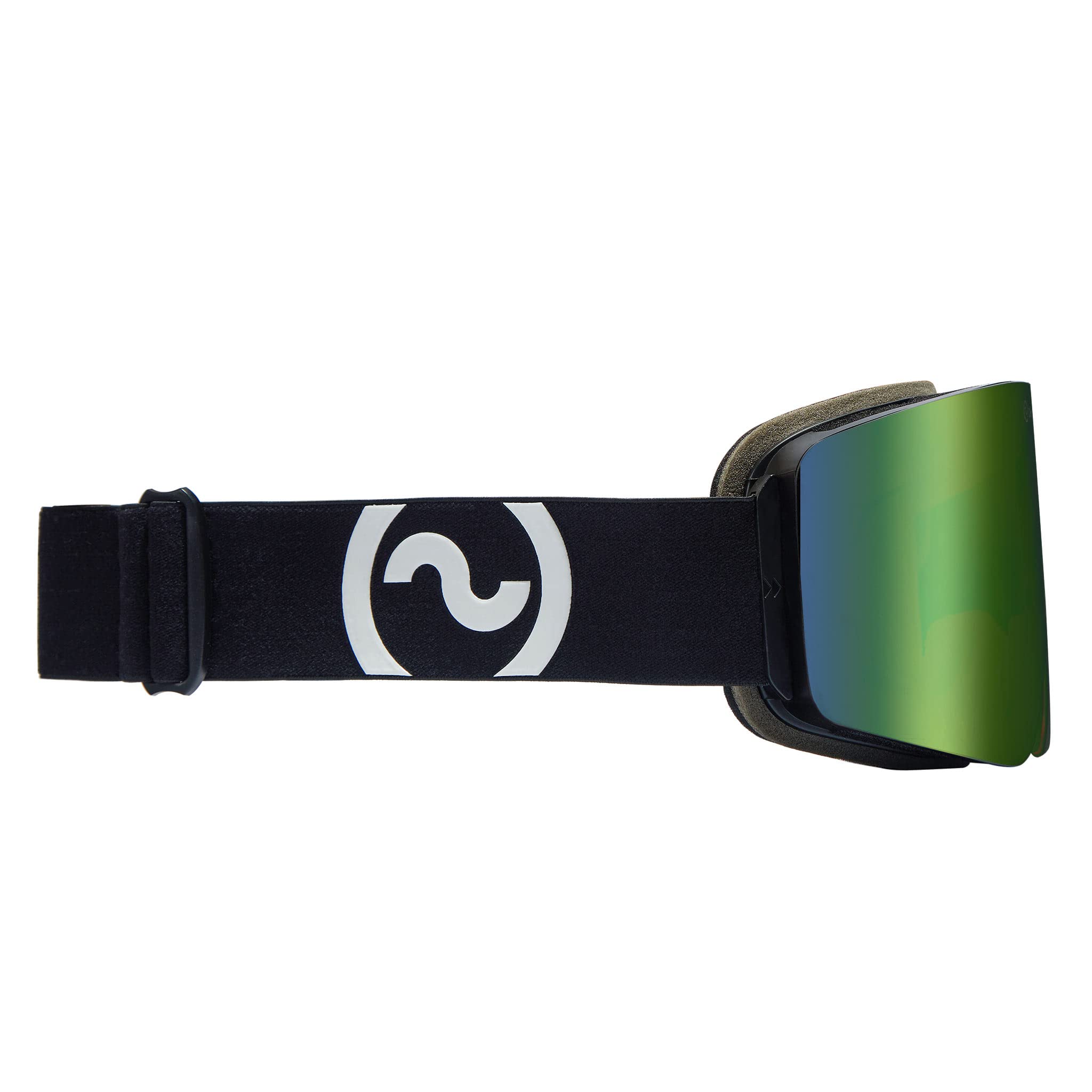 Powster Asteroid Ski Goggles with Bonus Lens(Orange)+ Goggles Case,Snowboard Snow Goggles for Men Women (Green-Black)