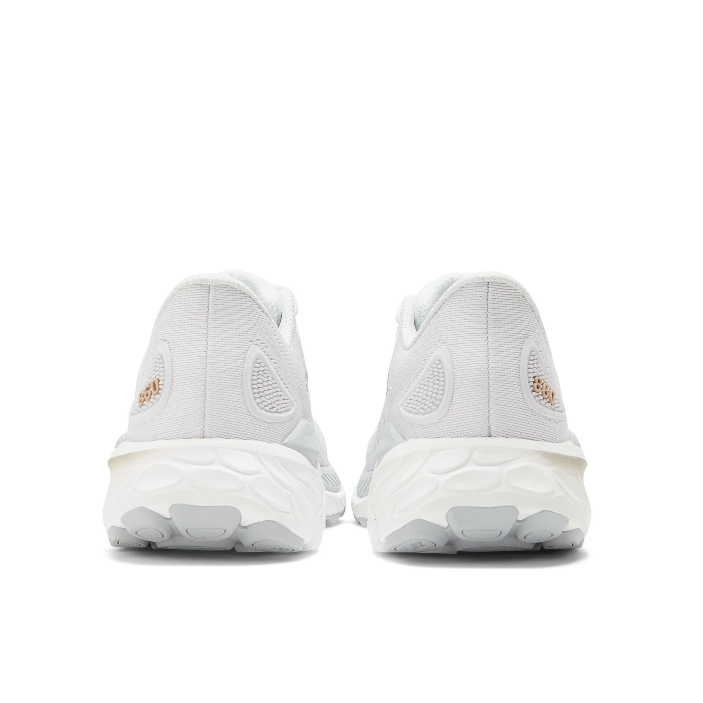 New Balance Women's Fresh Foam X 860 V13, White/Light Aluminum/Light Gold Metallic, 9