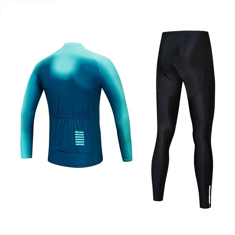 MOXILYN Men's Quick-Dry Cycling Jersey Set Road Bike Bicycle Shirt + Bib Pants with 9D Gel Padded MTB Riding Clothing kit