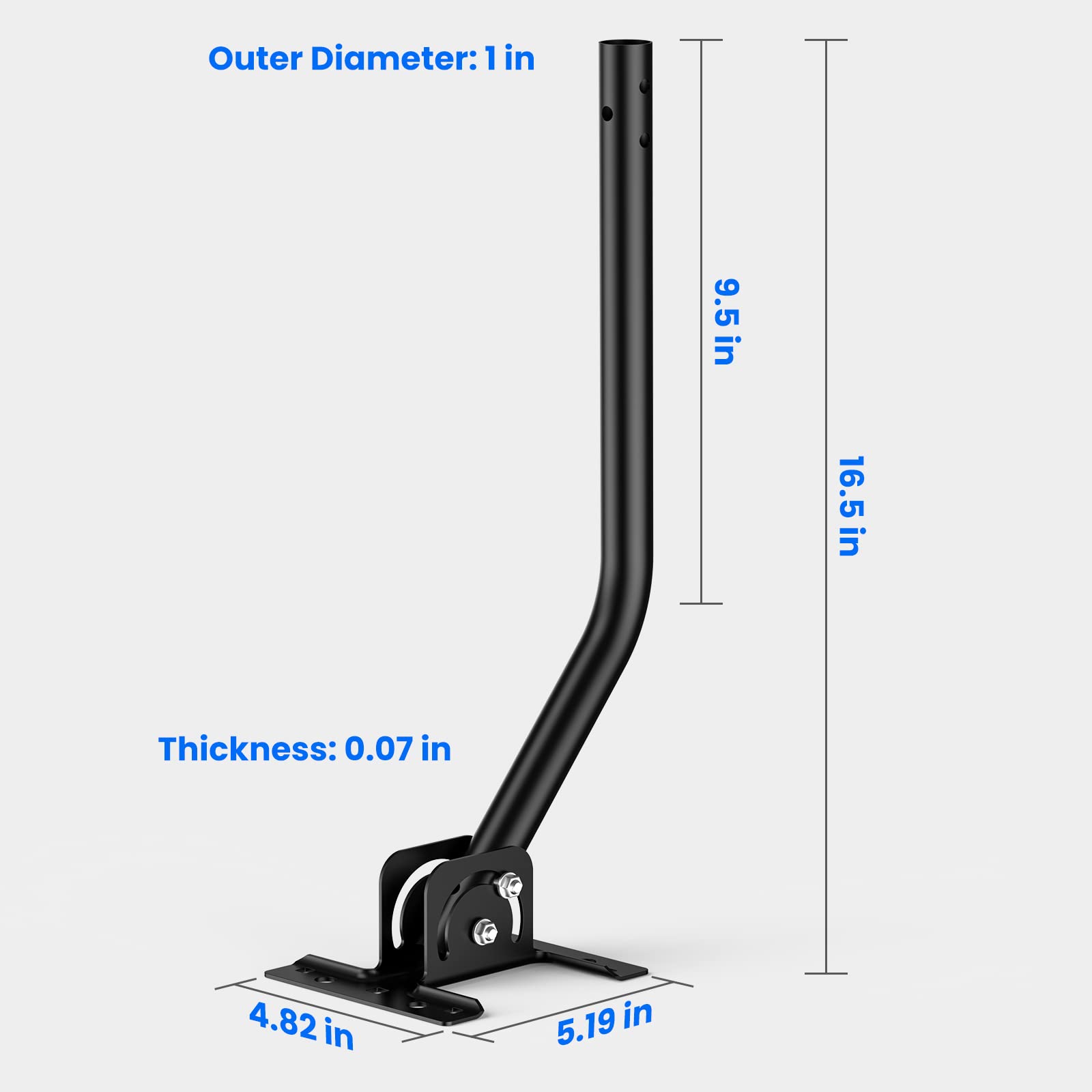 Universal Wireless Bridge Bracket Mount,ULNA 16.5" Arm Length Adjustable Antenna Mount Easy Installation Weather Station Mounting Pole with Solid Structure Weather Proof(2-Pack)