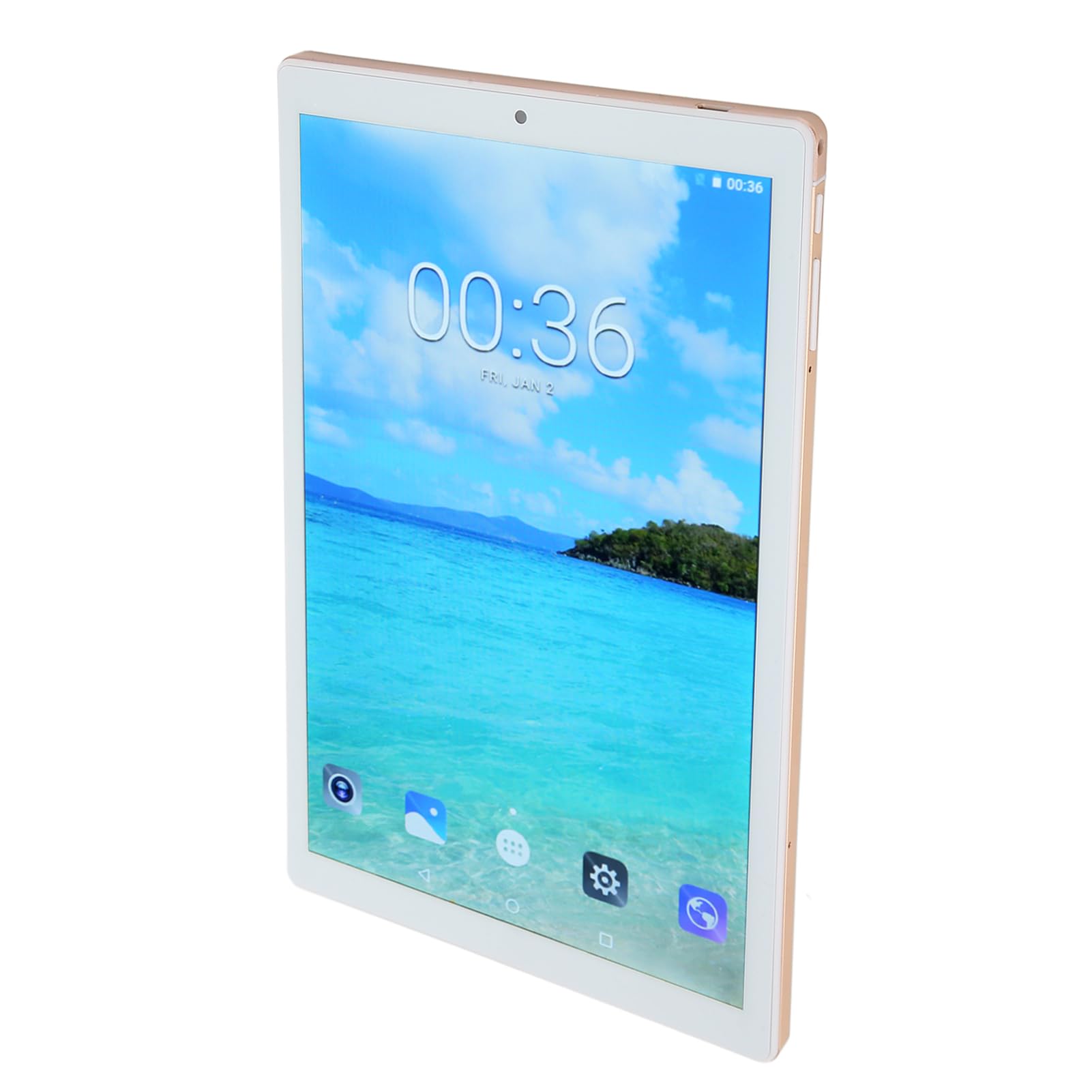 MAVIS LAVEN HD Tablet, 10.1 Inch Tablet Front 5MP Rear 8MP US Plug 100‑240V for Studying for Entertainment (Gold)