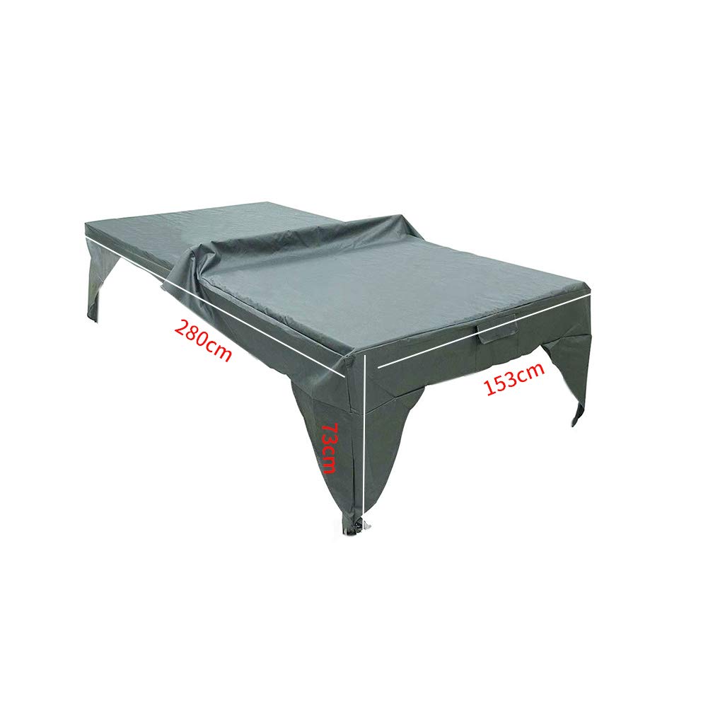 KOET P-ing Pong Table Cover β 280x153x73cm β with Buckle Strap - Classic Collection β Polyester Taffeta - Black/Grey