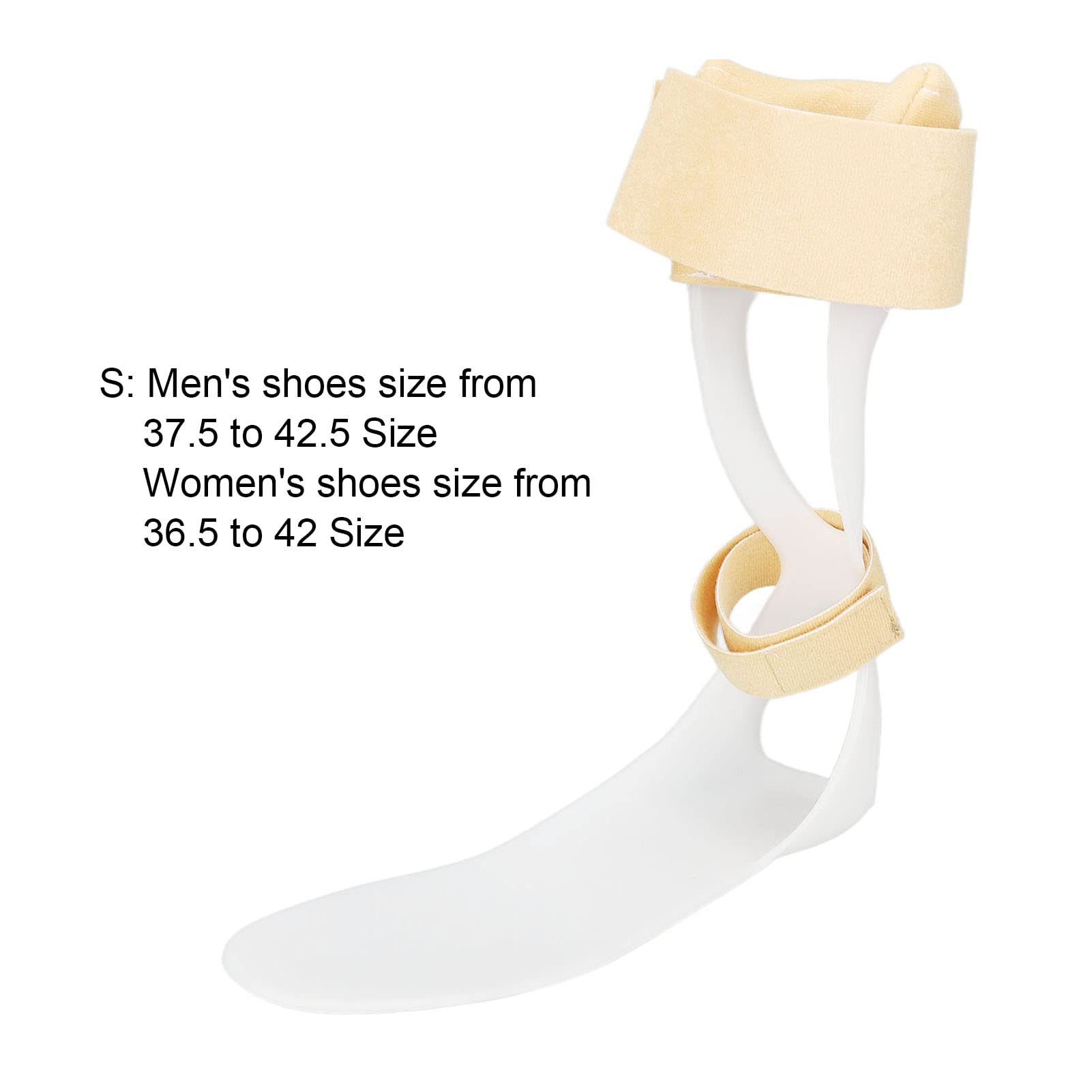 Orthopedic Ankle Support, Drop Foot Support, Hollow Heel in The Center of The Palm for of Injuries (S Left Foot)