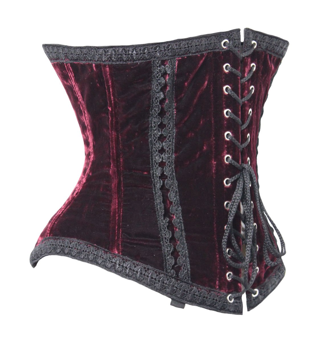luvsecretlingerie Heavy Duty 26 Double Steel Boned Waist Training Velvet Underbust Tight Shaper Corset #8023-VE