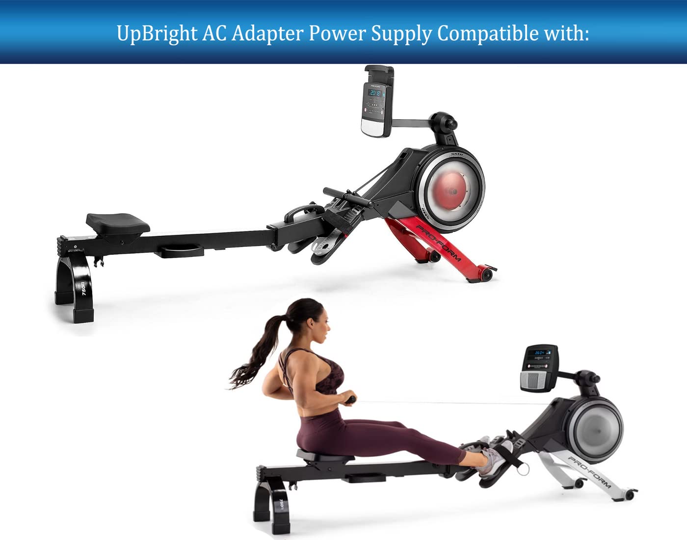 UpBright 12V AC/DC Adapter Compatible with ProForm 750R Magnetic Foldable Rowing Machine Pro-Form Pro 750 R Rower PFRW58118 PFRW58118.0 PFRW581180 12VDC 2A Power Supply Cord Cable Battery Charger