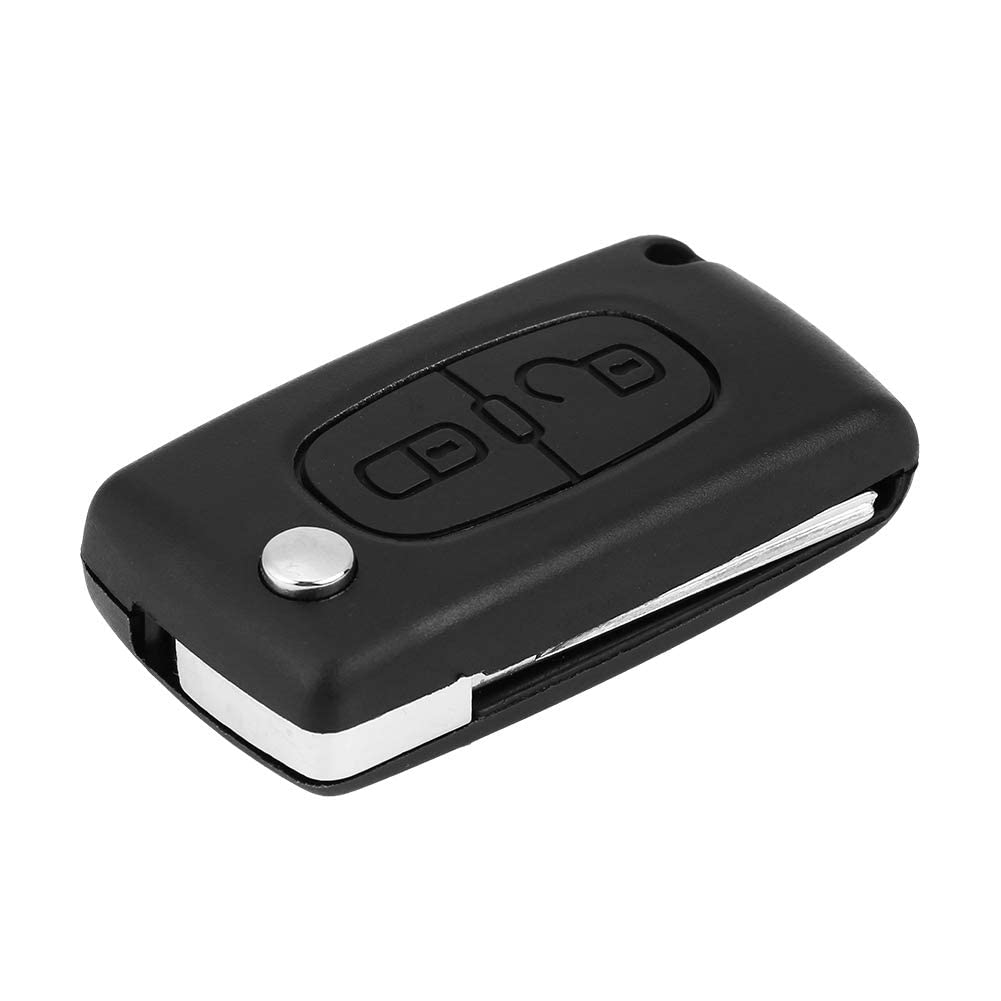 Llave 207 Original,Key Fob Replacement,Car Remote Key Fob,2 Buttons Car Remote Key Fob ID46 433MHz W/ Uncut Blade Fit for 207 307 308 407 807 Remote Control Car Key Flip Key Llave