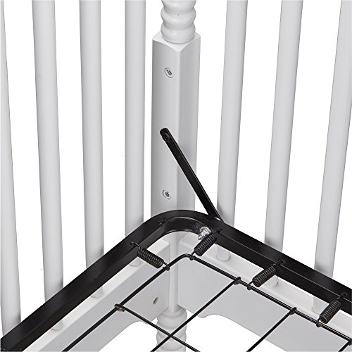 Little Seeds Rowan Valley Linden Wooden Baby Crib with Spindle Work in White