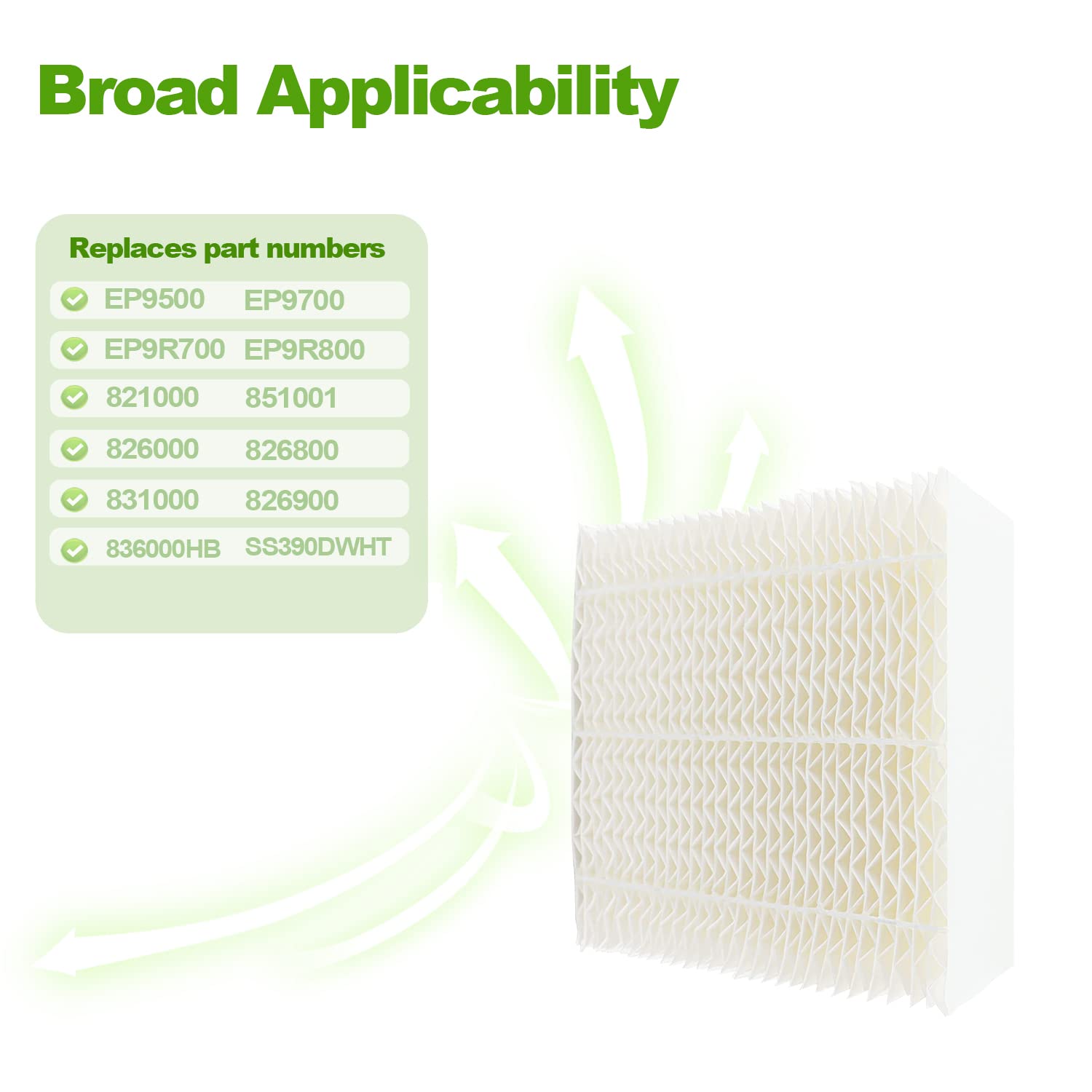 Replacement Filter Fit for Super Wick 1043 Humidifier, Replacement Filter Fit for Essick Air EP9500 EP9700 EP9800 EP9R500 EP9R700 EP9R800 826000 831000 Humidifiers