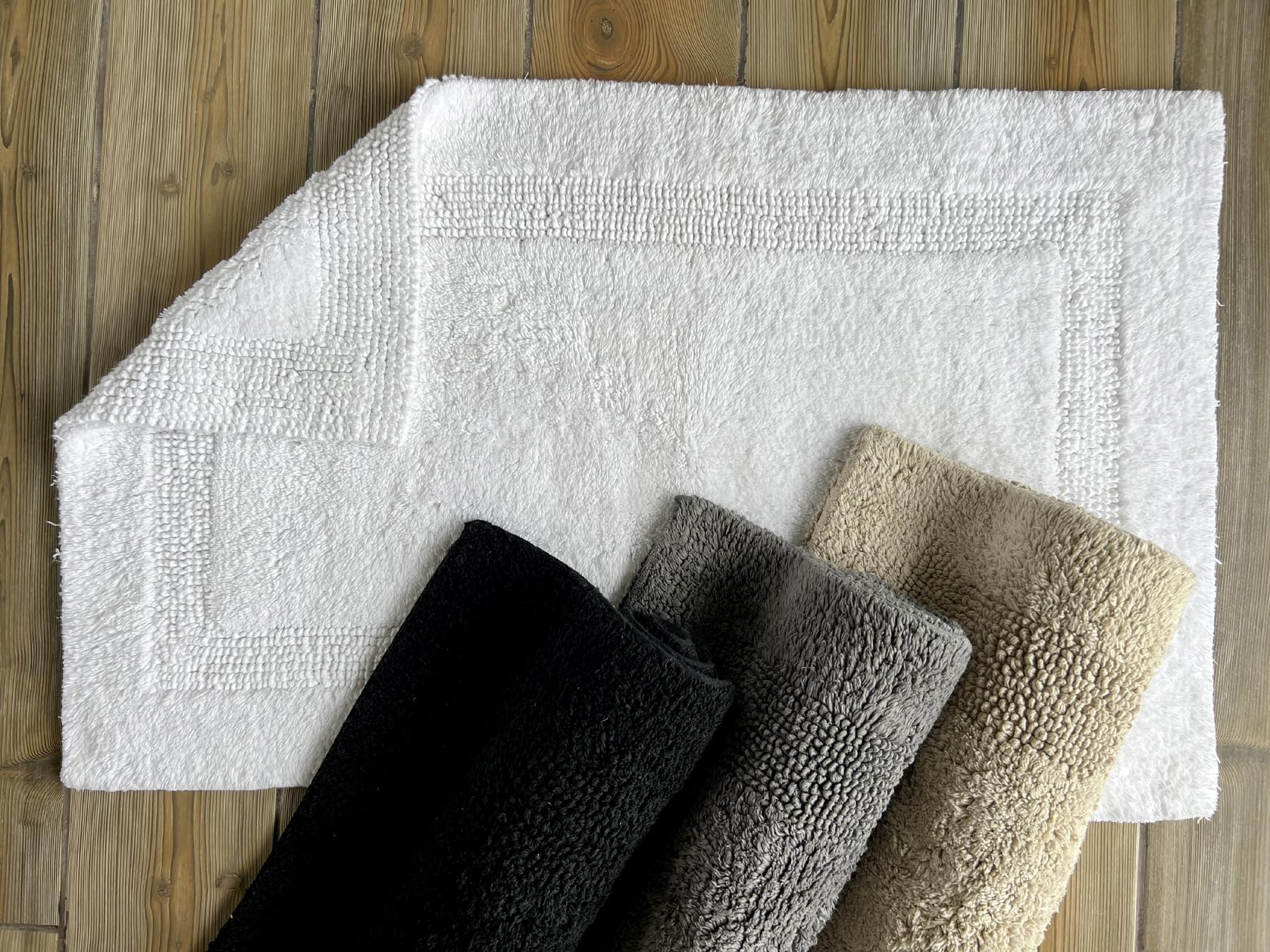 KEMA Soft 100% Cotton Halloween Pumpkin-Style Regular Use Rectangular Spa Mat Rug Plush Water Absorbent, Decorative Border - for Bathroom Vanity, Bathtub/Shower - Machine Washable - 1 Pack