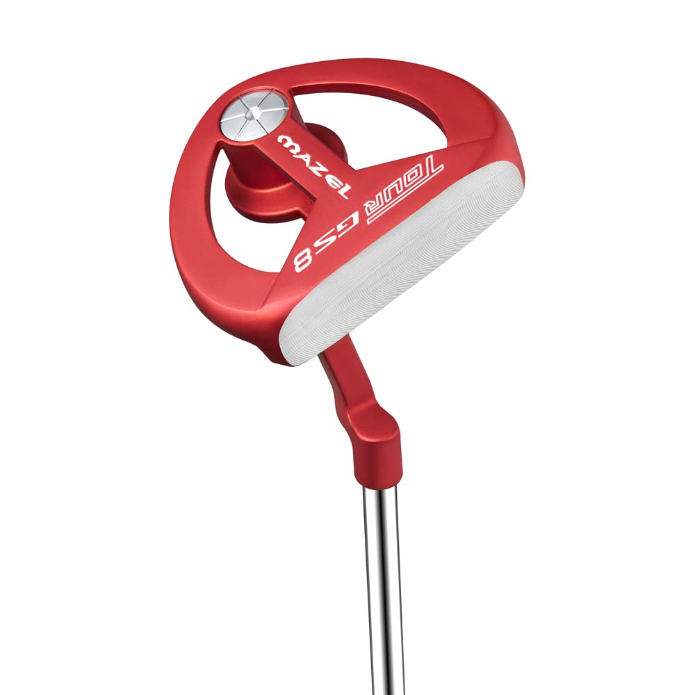 MAZEL Red Golf Putter with Blue Grip & Golf Practice Putting Ball,Bundle of 2
