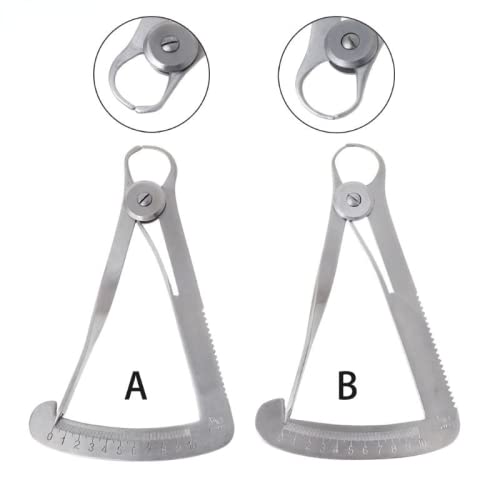 Stainless Steel Inside Calipers Gauge Measuring Caliper 0-10mm Rubber Sheet for Diamonds Jewelry Stones Measure Tools