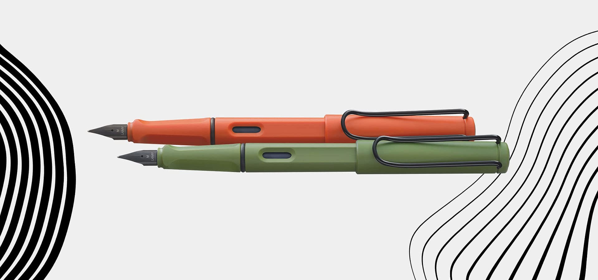 LAMY Safari 041 Fountain Pen - Modern Fountain Pen in Terra Colour with Ergonomic Grip and Timeless Design - Nib Size M