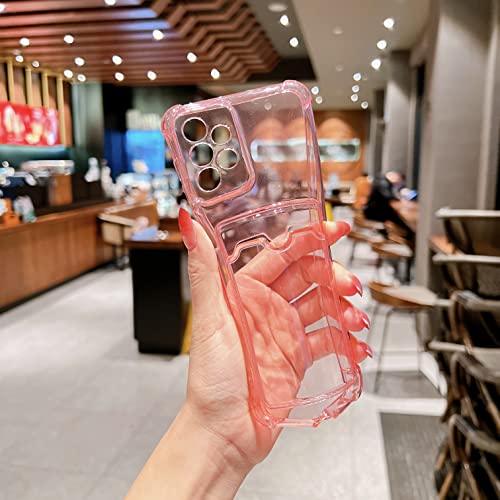 Tuokiou Compatible with Samsung Galaxy S20 Phone Case,Camera Lens Protection Card Holder Soft Shockproof Wallet Case for Galaxy S20 Case 6.2 Inch (Clear)