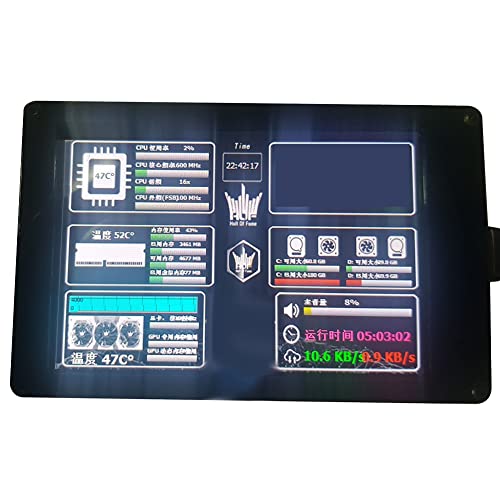 Tance AIDA64 Chassis Display 3.5-Inch IPS LCD Screen USB Computer Secondary Screen with Aluminum Case for