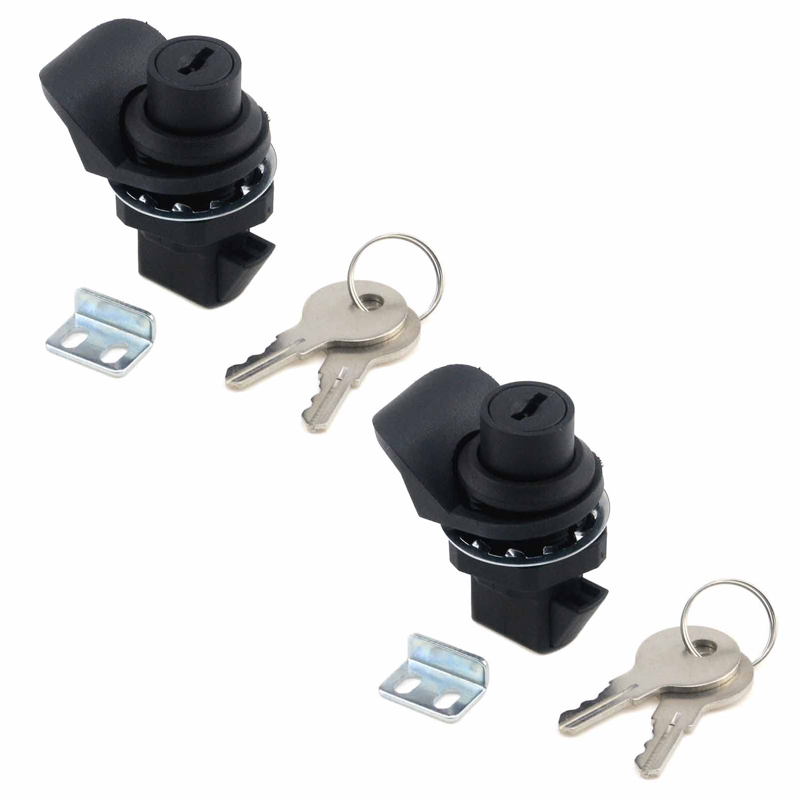 Mewutal 2pcs Push Button Latch Locks Key Alike for Distribution Box Glovebox Marine Boat Tool Box