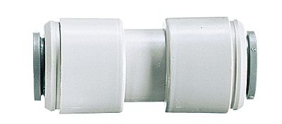John Guest Straight Union, 3/8" OD, Acetal, 10/Pk