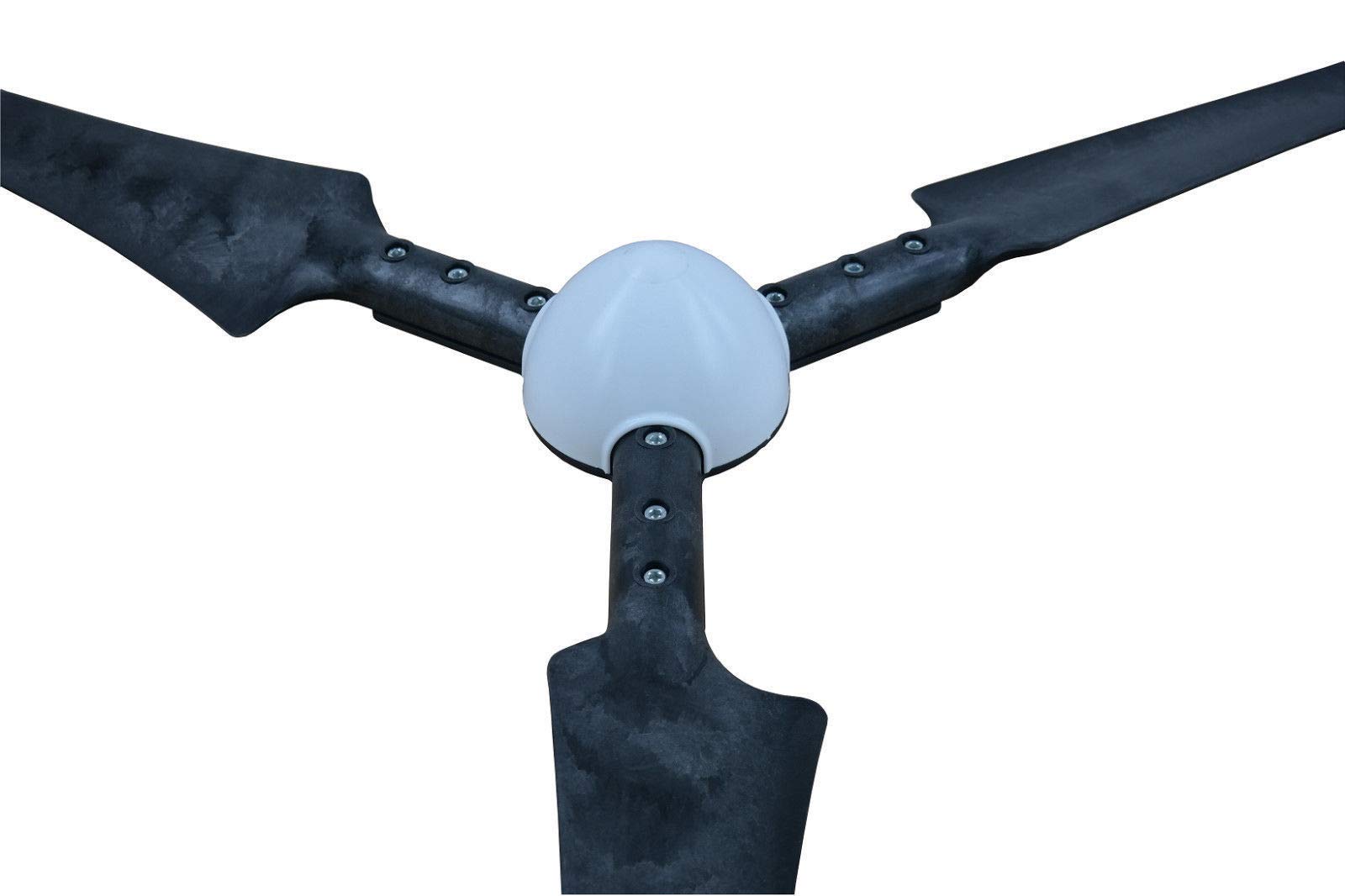 ISTABREEZE Repeller KIT Ø 2,25m, High Speed Wings for Wind Turbine (Black)