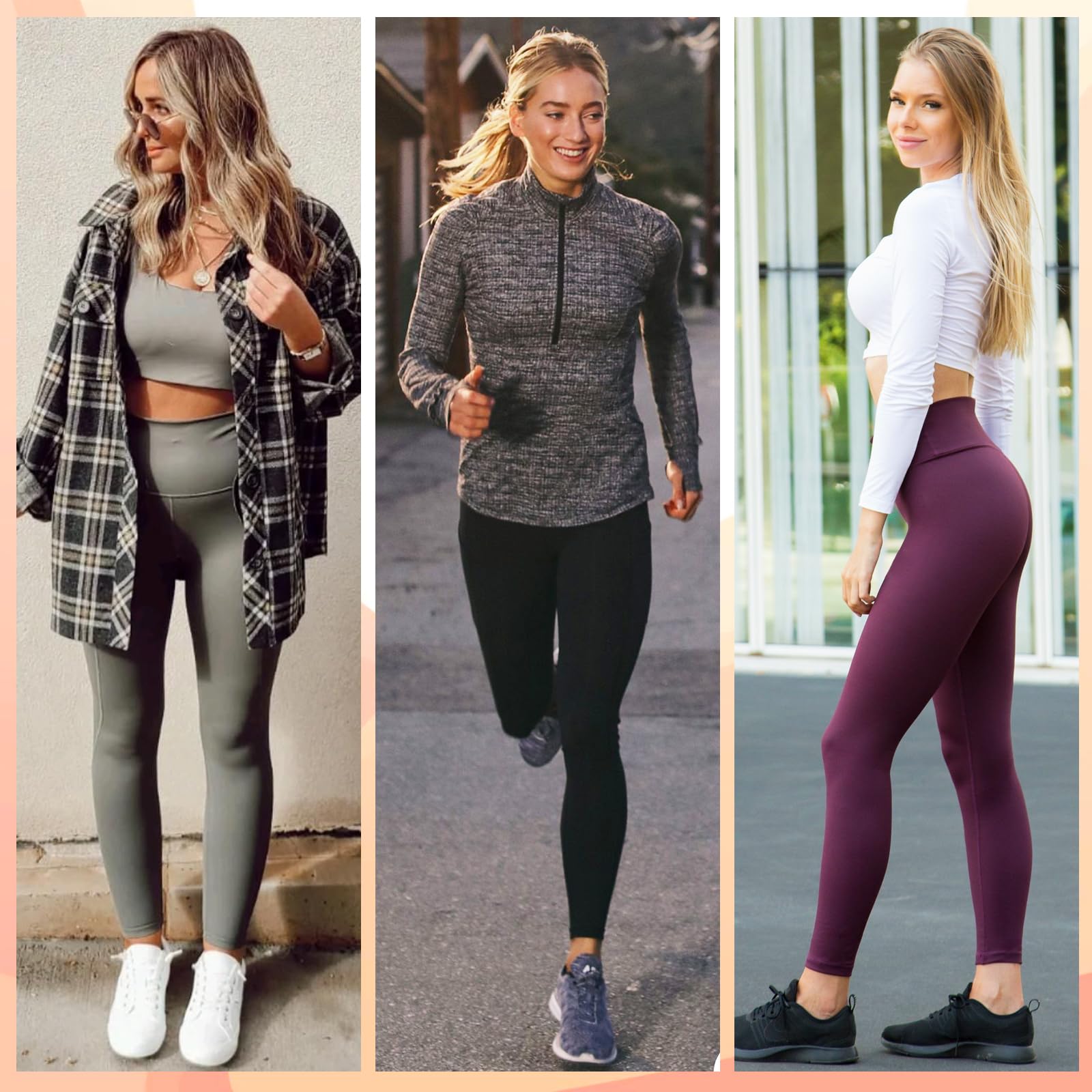 NEW YOUNG 3 Pack Leggings with Pockets for Women,High Waisted Workout Yoga Pants
