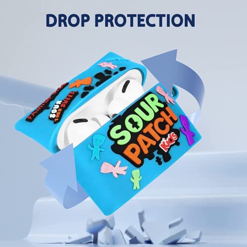 KLS Products Cute 3D Cartoon Funny Kawaii, Shockproof Protective Soft Silicone Case Skin Designed with Trendy Candy Keychain for Apple AirPods 1,2, 3 Pro Charging Case (Airpod 3, Yellow Candy)