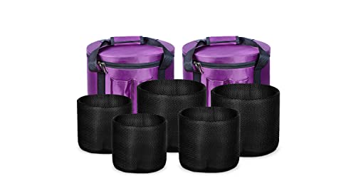 KVKA 7-12 inch Crystal Singing Bowls Set of 7 pcs Quartz Frosted Singing Bowls For Sound Healing with 2 PCS Travel Carry Case Bag (7-12inch, Random frequency)